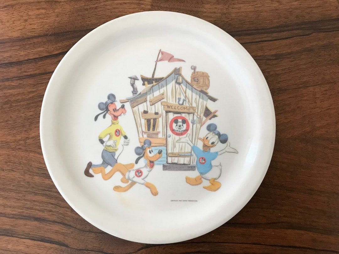 Walt Disney Childs Plate From the 1960s With Donald Duck, Goofy, and ...