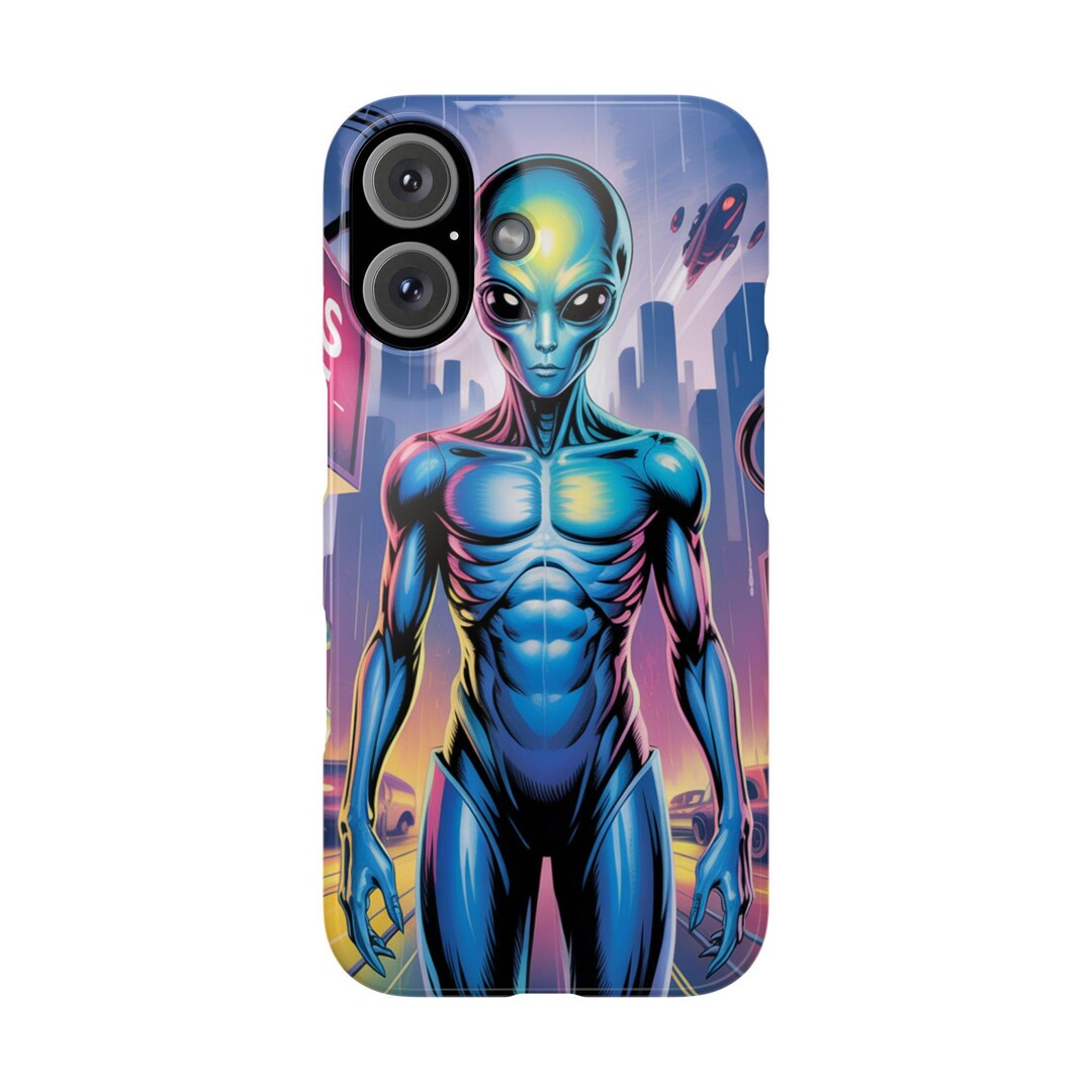Sci-fi Comic iPhone Case: Alien City Art, Slim Phone Protector - Etsy