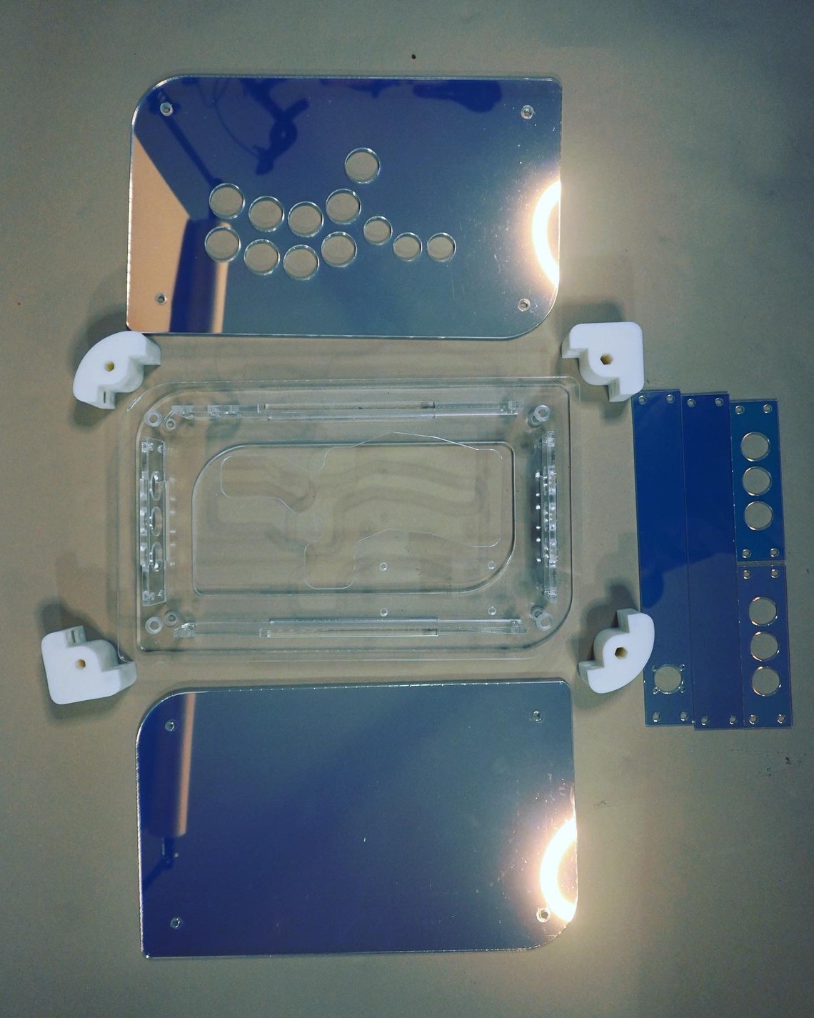 Caster Ver.1 Acrylic & Resin Fightstick DIY Enclosure W/ Clear Layers ...