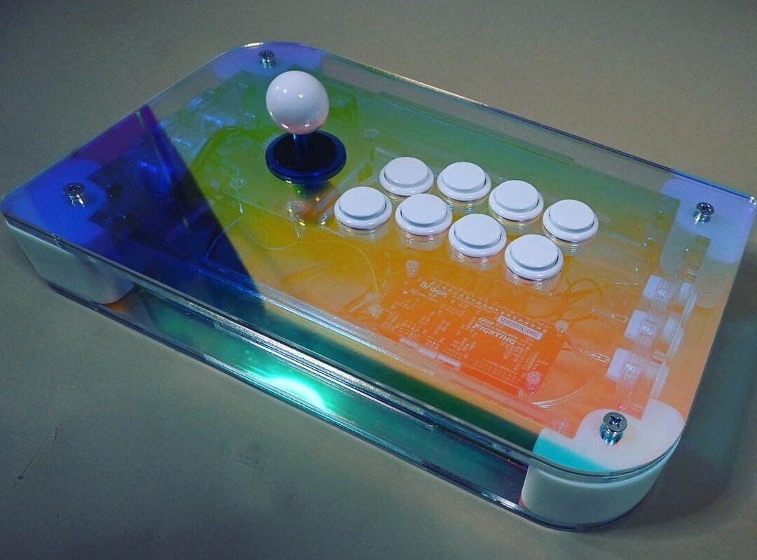 Caster Ver.1 Acrylic & Resin Fightstick DIY Enclosure W/ Clear Layers ...