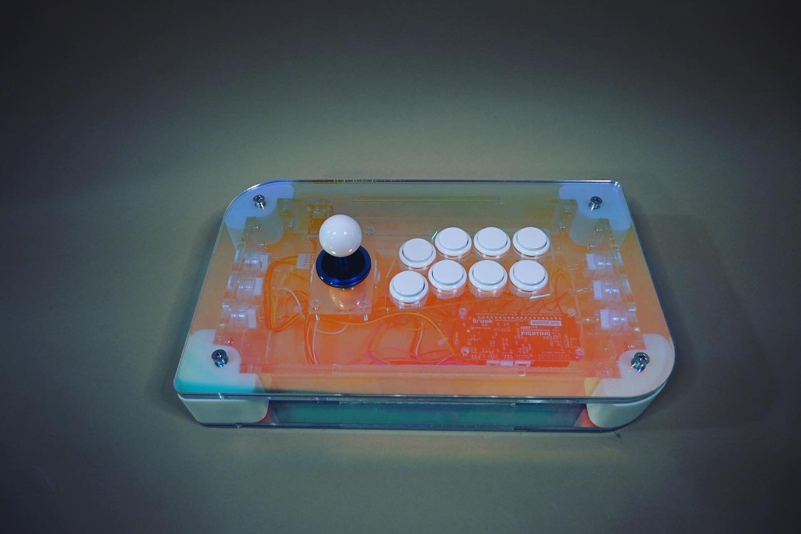 Caster Ver.1 Acrylic & Resin Fightstick DIY Enclosure W/ Clear Layers ...