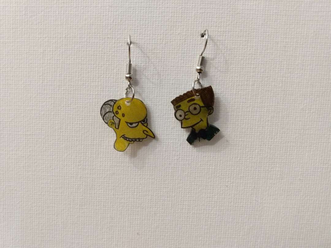 The Simpsons Mr. Burns and Smithers Earrings - Etsy
