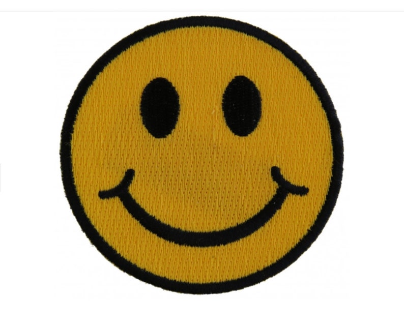 Smiley Face Patch Smiley Face Iron on Applique - Etsy