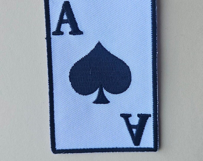 Ace of Spades - Hearts - Clubs - Diamonds - Iron on Patch - Ace of Spades Novelty Iron on Patch ...