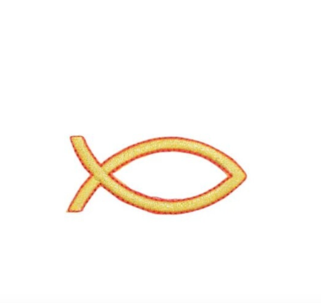 Ichthus Jesus Fish Iron on Patch Embroidered Patch Applique - Etsy