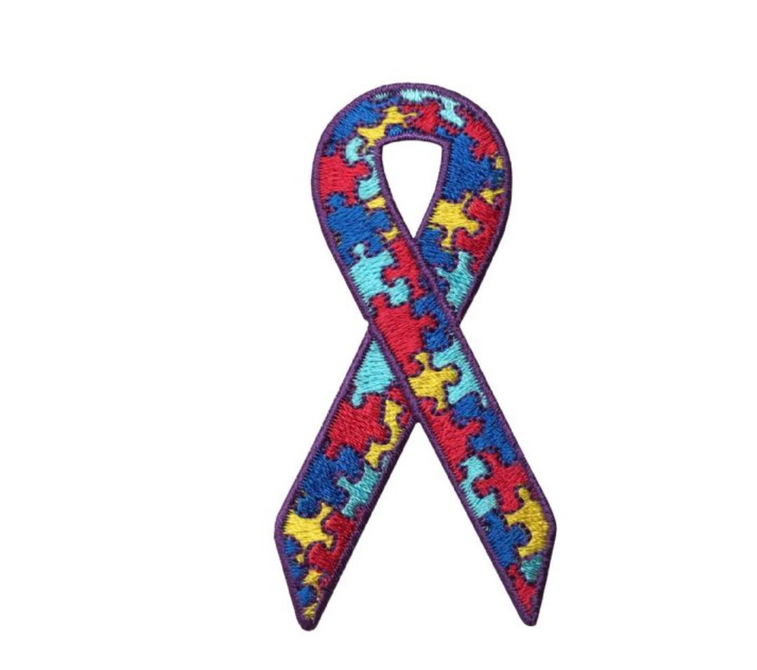 Autism Awareness Ribbon Patch - Iron on - Embroidered Patch - Etsy