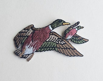 MALLARD DUCK PATCH Iron-on Embroidered Hunting Applique - Etsy