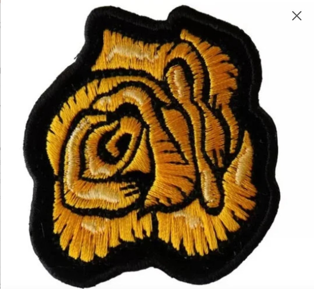 Yellow Rose Patch Iron on Patch Embroidered Patch - Etsy