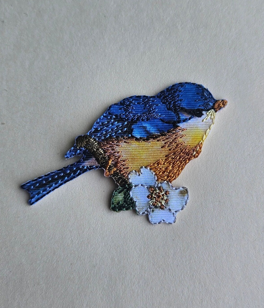 Bird Applique Patch - Blue Bird 2" (iron On)- Iron on Patch ...