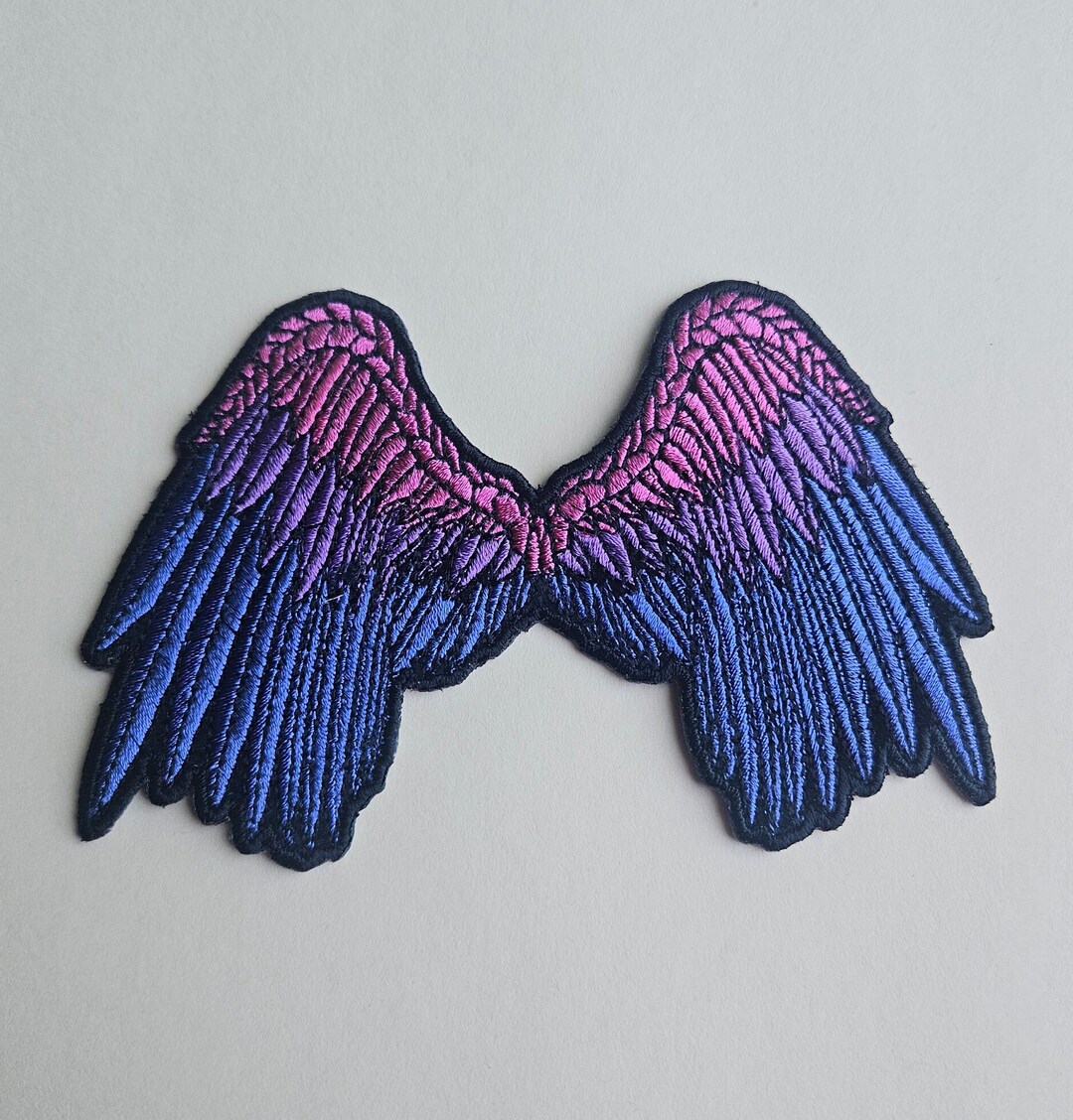 Beautiful Angel Wings - Iron on Patch - Embroidered Patch - Applique - Etsy