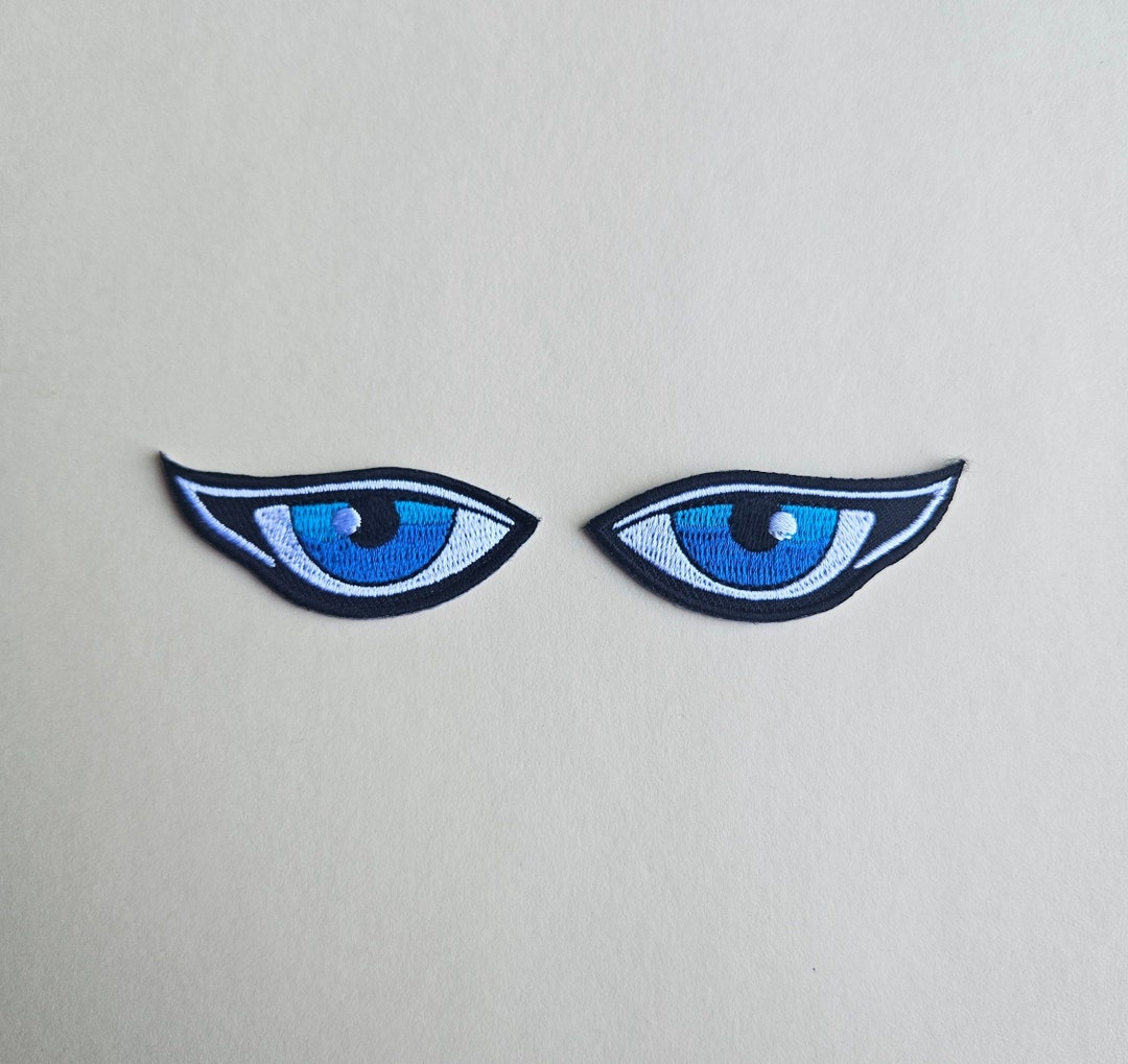 Blue Eyes Anime Patch - Iron on Patch - Embroidered Patch - Applique ...