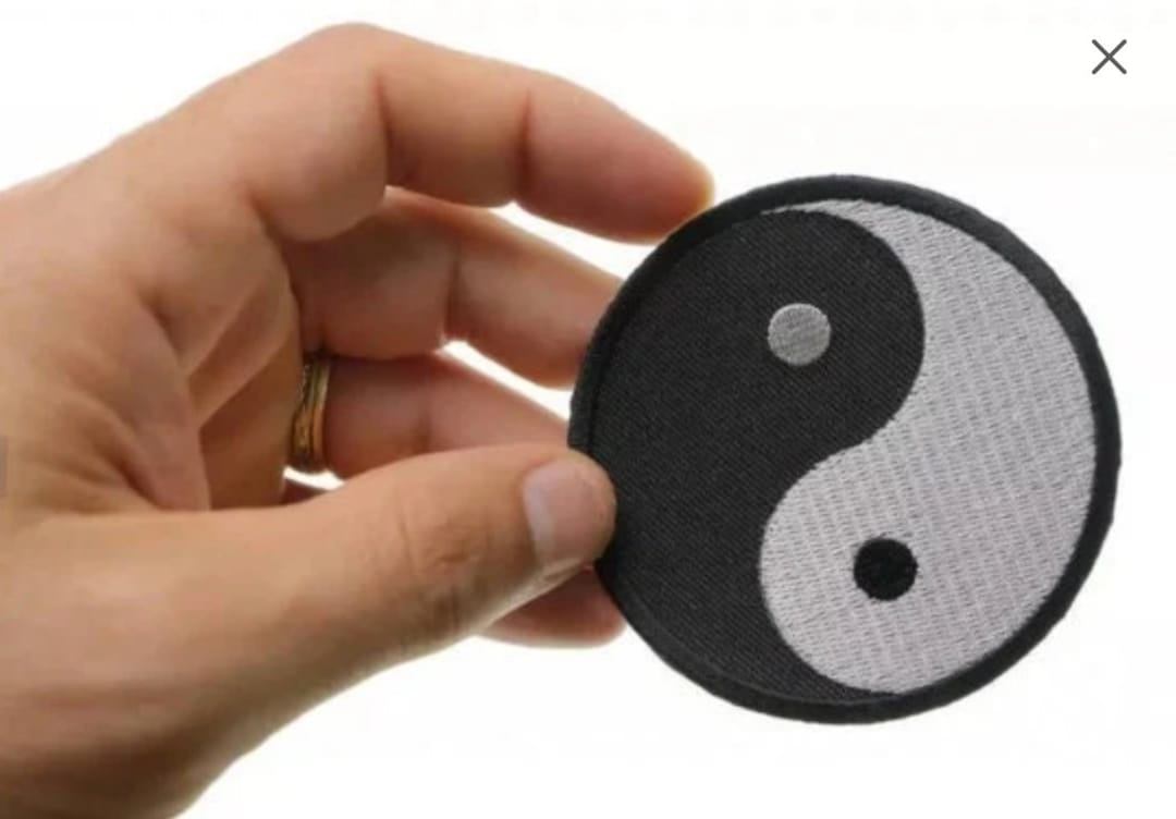Ying Yang Novelty - Iron on Patch - Embroidered Patch - Applique - Etsy