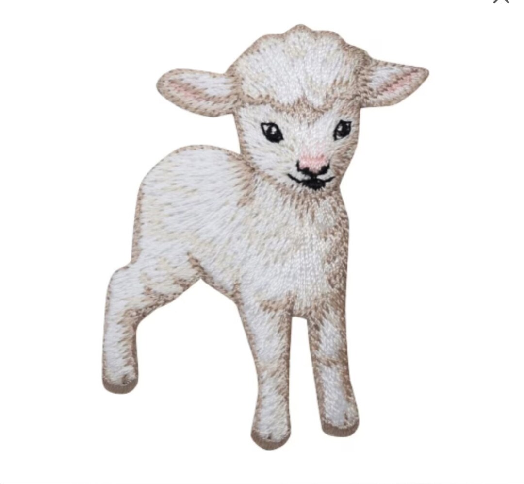 White Baby Lamb Iron on Patch Embroidered Patch Applique - Etsy