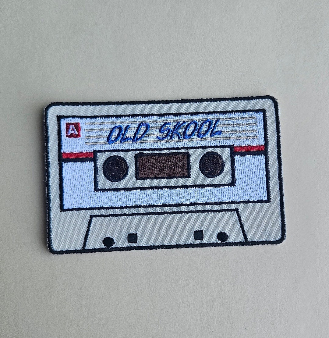 Old Skool Radio Cassette Novelty Iron on Patch 3.5x2.25 Inch - Iron on ...