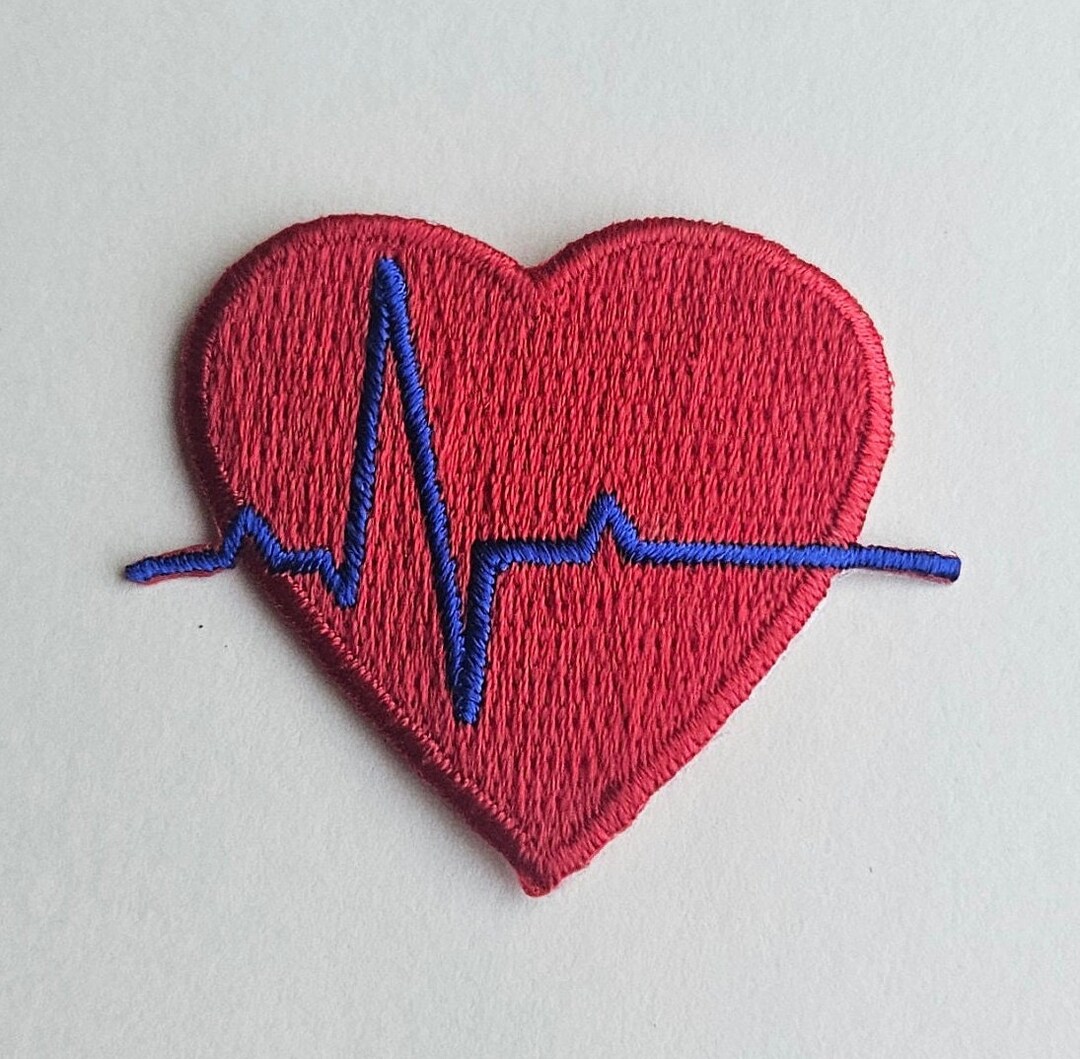 Nurse Heart Patch - Embroidered Patch - Iron on Patch - Mask Patch ...
