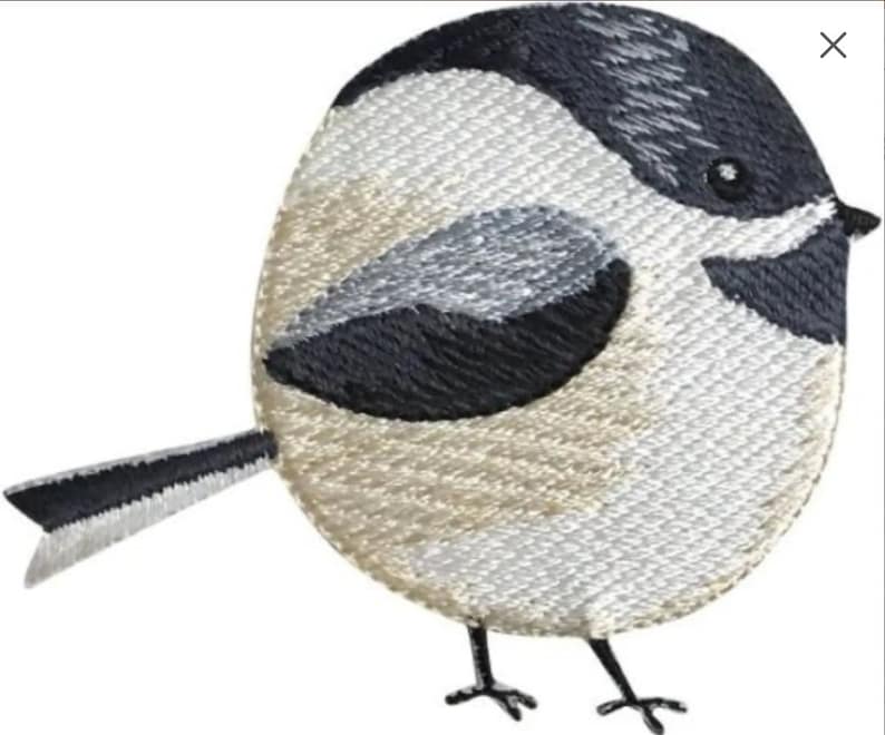 Chubby Chickadee Iron on Patch Embroidered Patch - Etsy