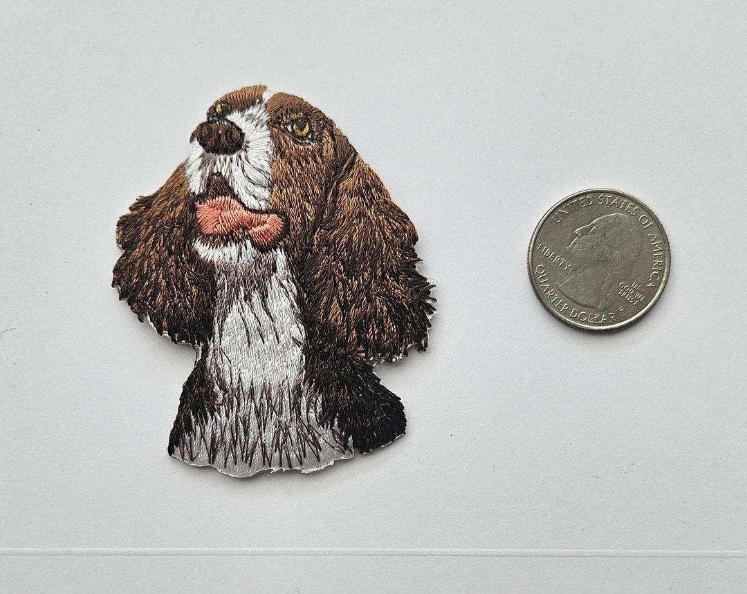Springer Spaniel Face Patch - Iron on Patch - Embroidered Patch ...