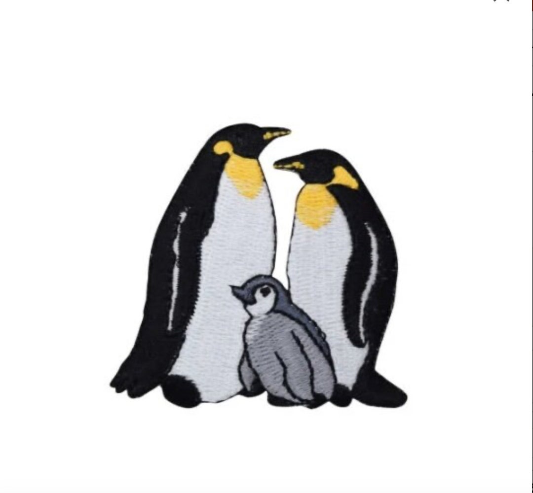 Penguin Patch Penguin Family Iron on Patch Embroidered - Etsy