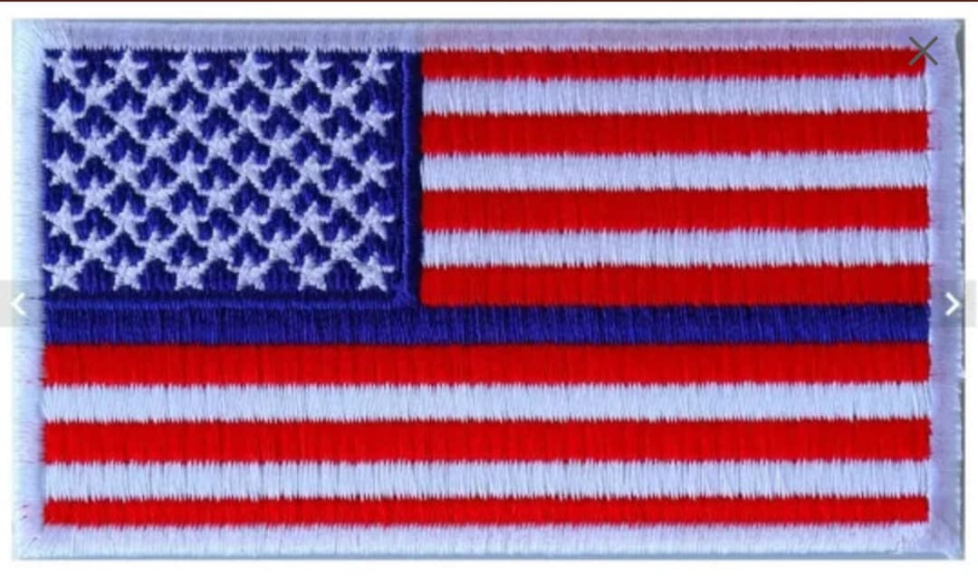 Thin Blue Line RWB American Flag Patch 3.5x2 Inch Iron on - Etsy