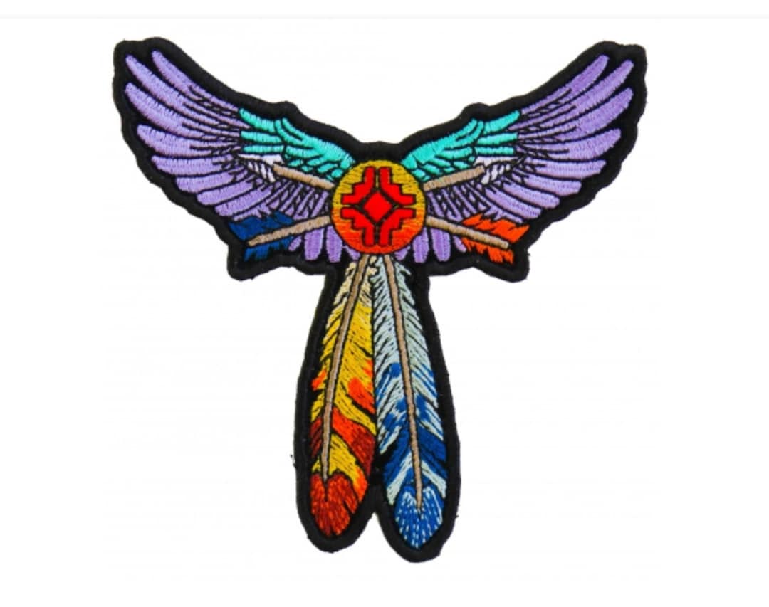 Winged Feathers Patch Embroidery Iron On Applique Patches - Etsy