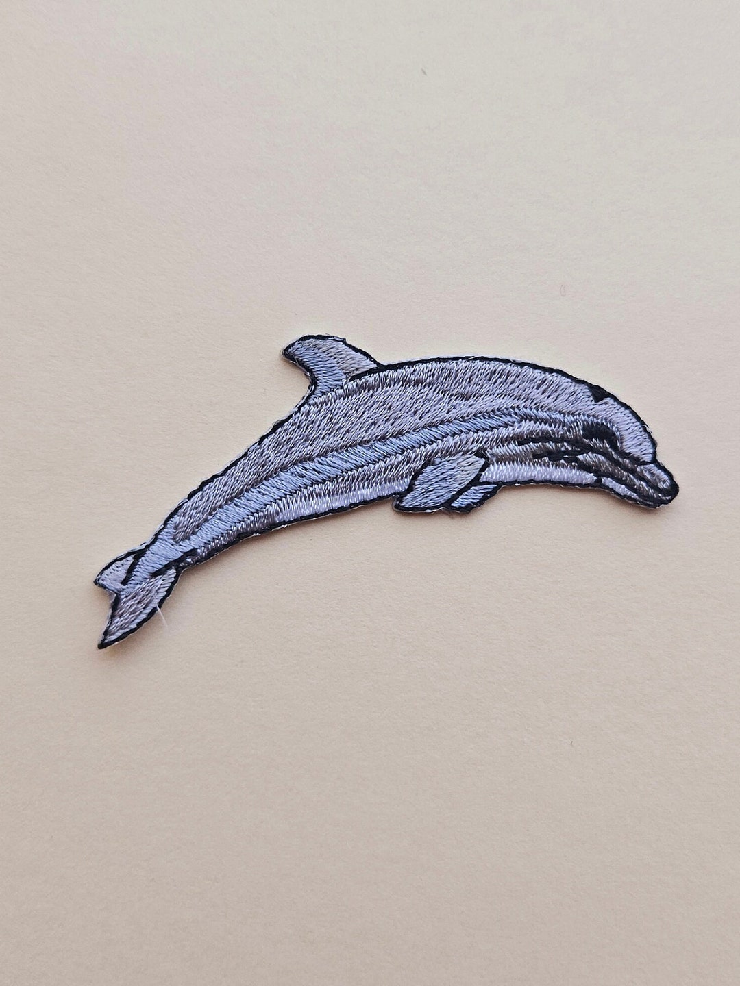 Grey Dolphin Patch - Iron on Patch - Applique - Embroidered Patch - Etsy