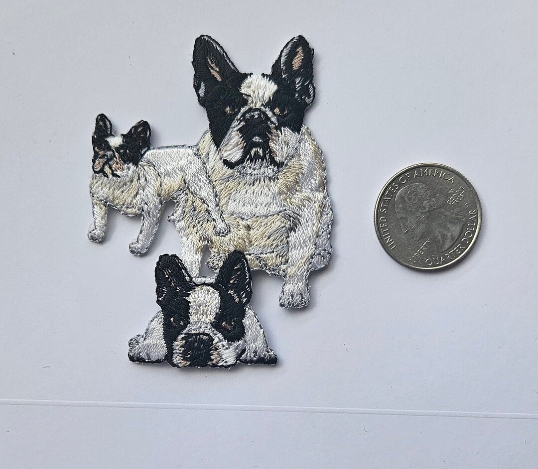 French Bulldog Patch- Iron on Patch - Embroidered Patch - Applique ...