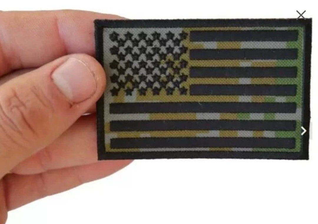 American Flag Camo Patch 3x2 Inch Iron on Patch Embroidered Patch - Etsy
