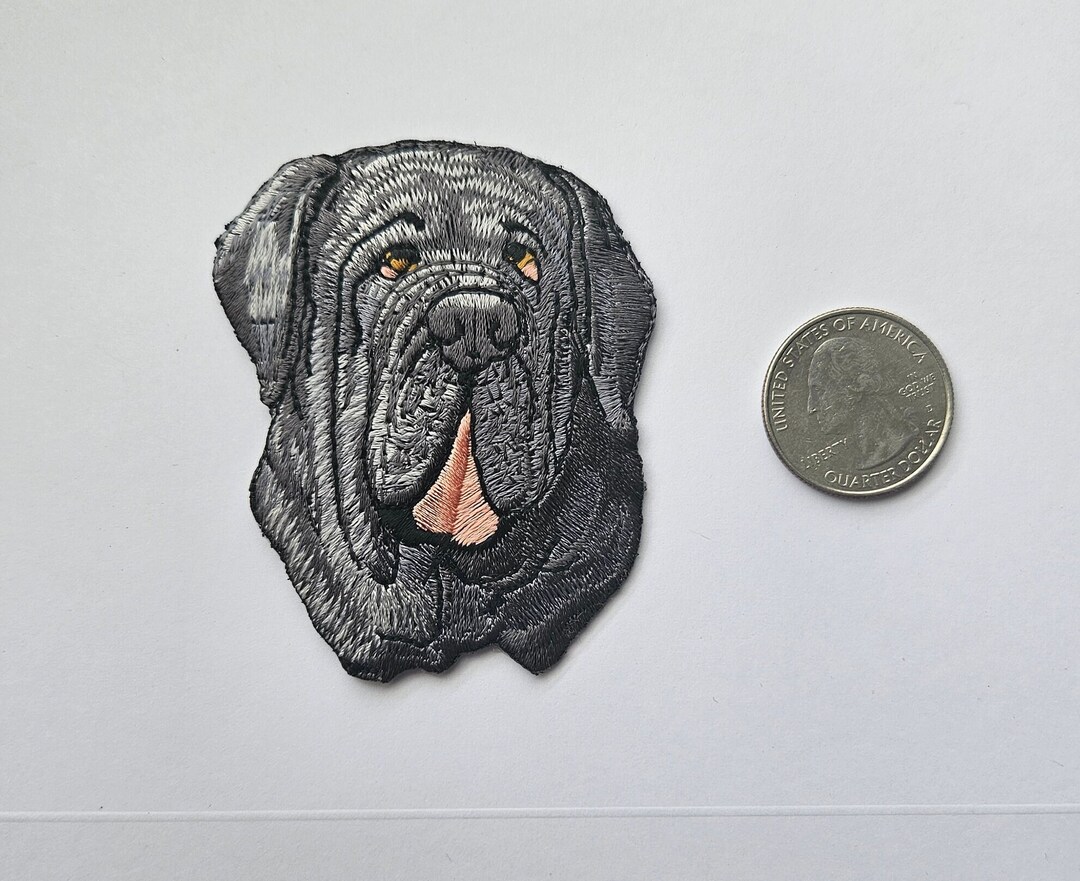 Neapolitan Mastiff Dog Patch- Iron on Patch - Embroidered Patch ...