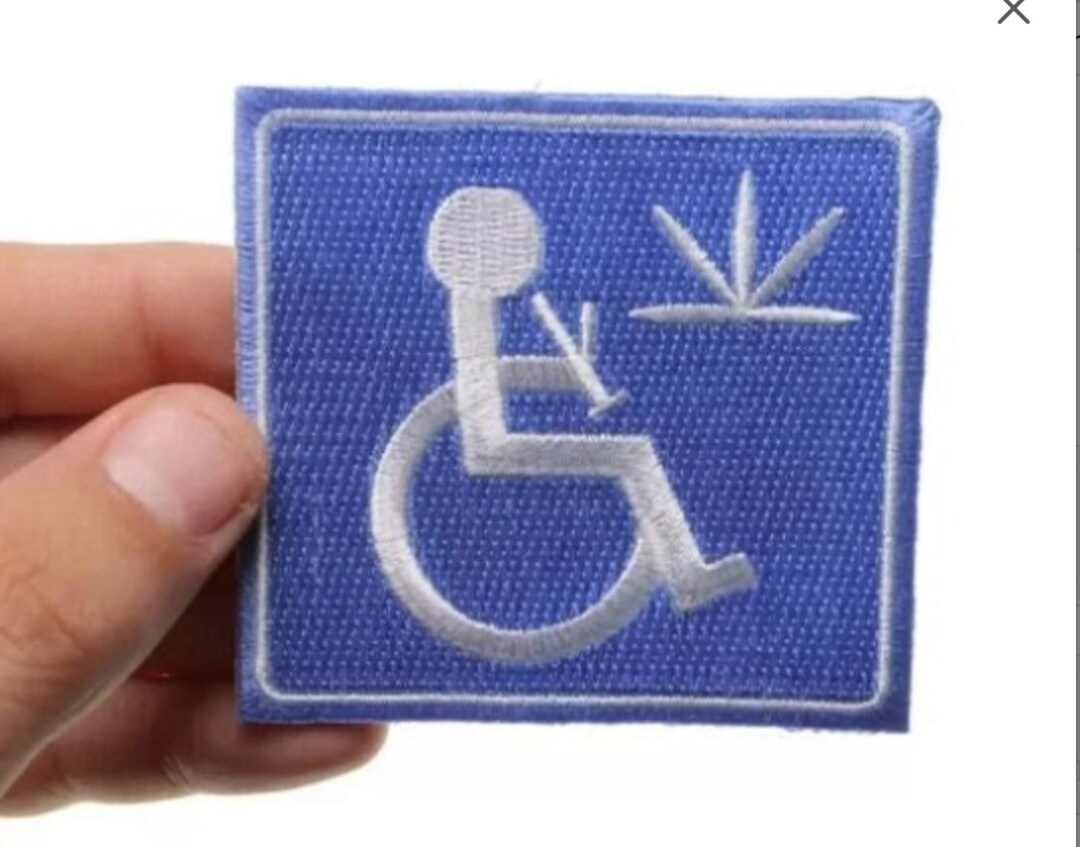 Handicap Stoner Patch - Iron on Patch - Embroidered Patch - Applique - Etsy