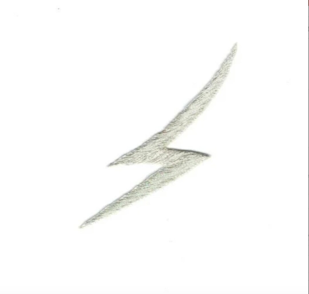 Silver Lightning Bolt (2pack) - Iron on Patch -embroidered Patch - Etsy