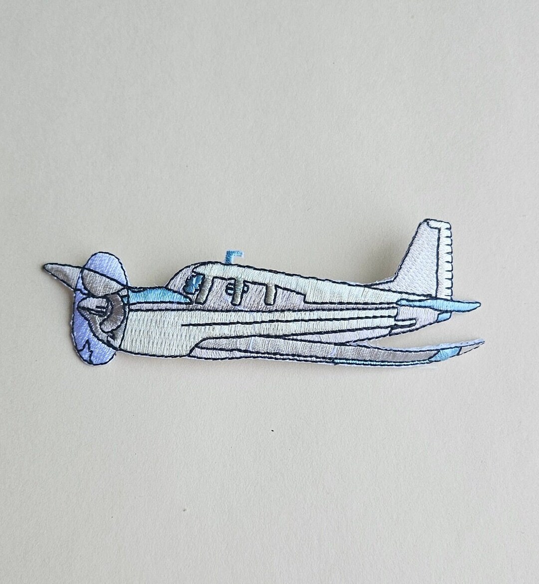 Propeller Airplane - Iron on Patch - Embroidered Patch - Applique - Etsy