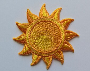 Yellow Sun Tropical Summer Iron on Applique Embroidered Patch - Etsy
