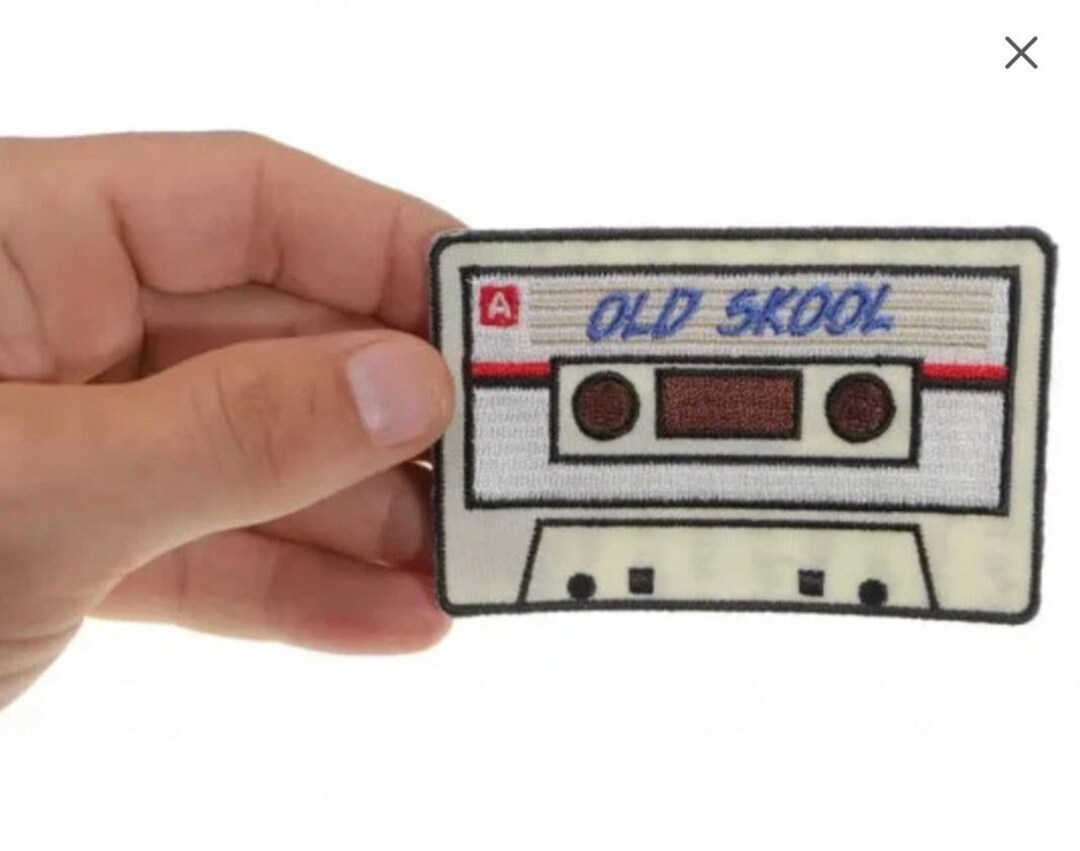 Old Skool Radio Cassette Novelty Iron on Patch 3.5x2.25 Inch Iron on ...
