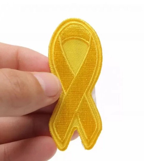 Purple/yellow Ribbon Patch 3x1.25 Inch Iron on Patch - Etsy
