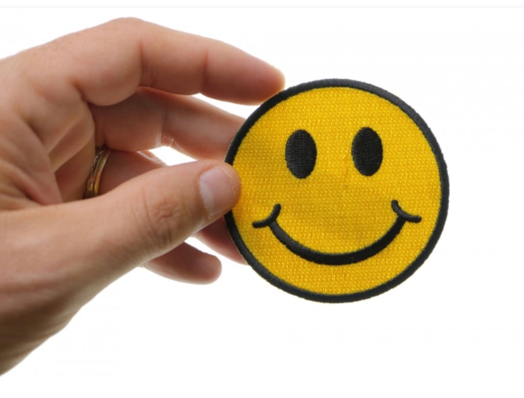 Smiley Face Patch Smiley Face Iron on Applique - Etsy