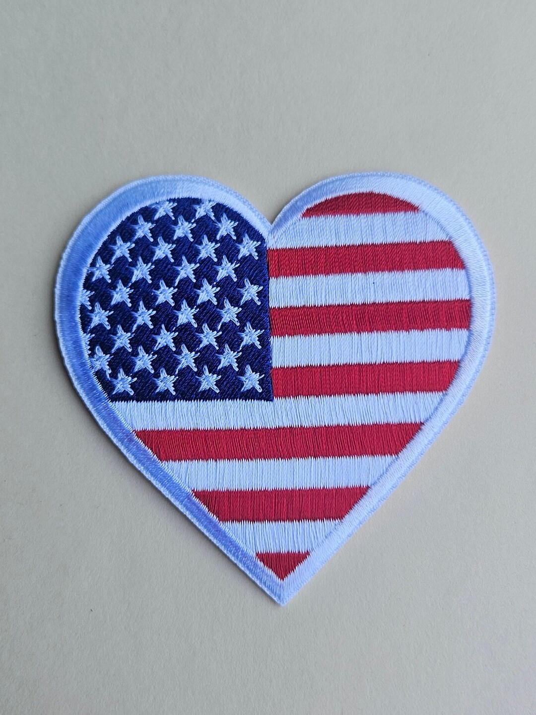 Love USA Heart Flag Patch - Iron on Patch - Embroidered Patch - Applique - Etsy