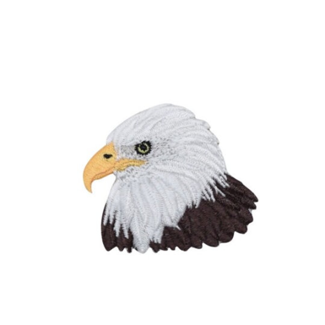American Bald Eagle Head - Iron on Patch - Embroidered Patch - Applique ...