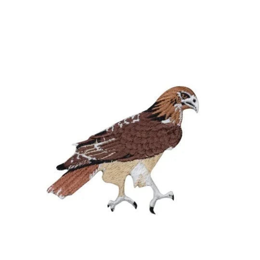 Red Tailed Hawk - Iron on Patch - Embroidered Patch - Applique - Etsy