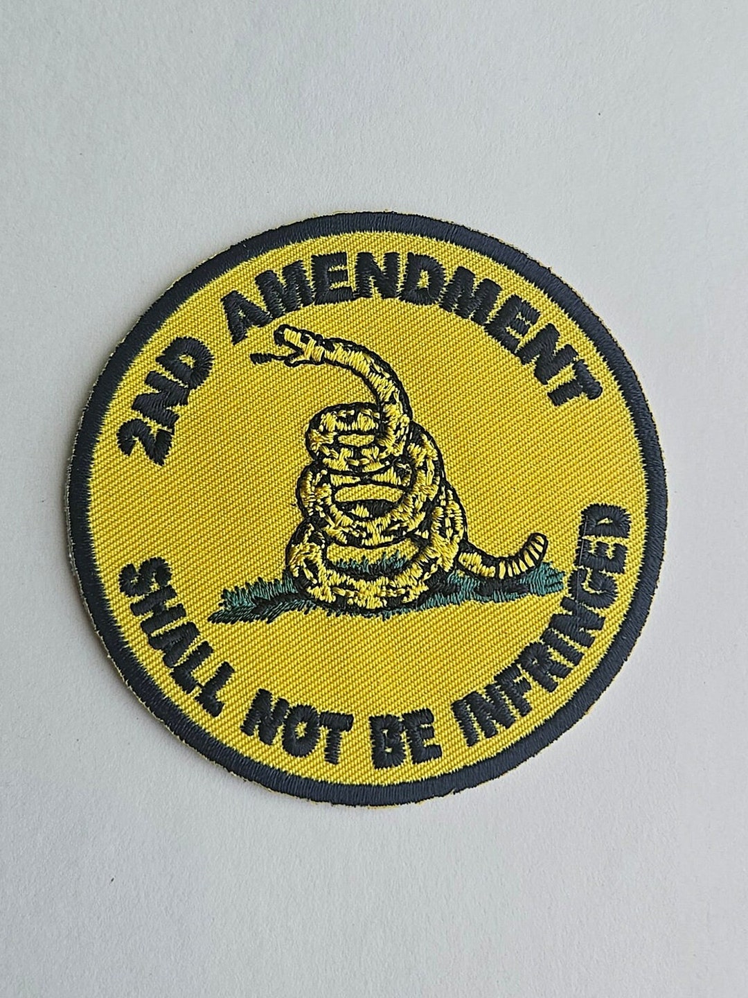 Don't Tread on Me - 2nd Amendment Patch - Gadsden Flag - 3x3 Inch - Iron on Patch - Embroidered ...