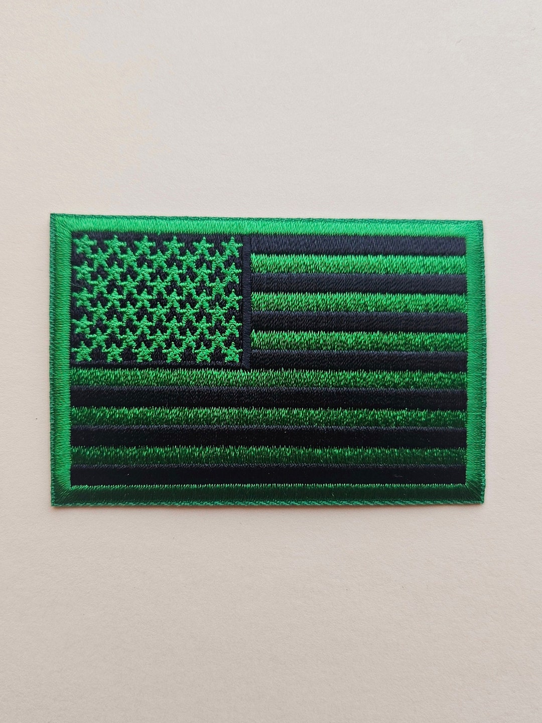 Kelly Green American Flag Patch 3x2 Inch Iron on Patch Embroidered ...