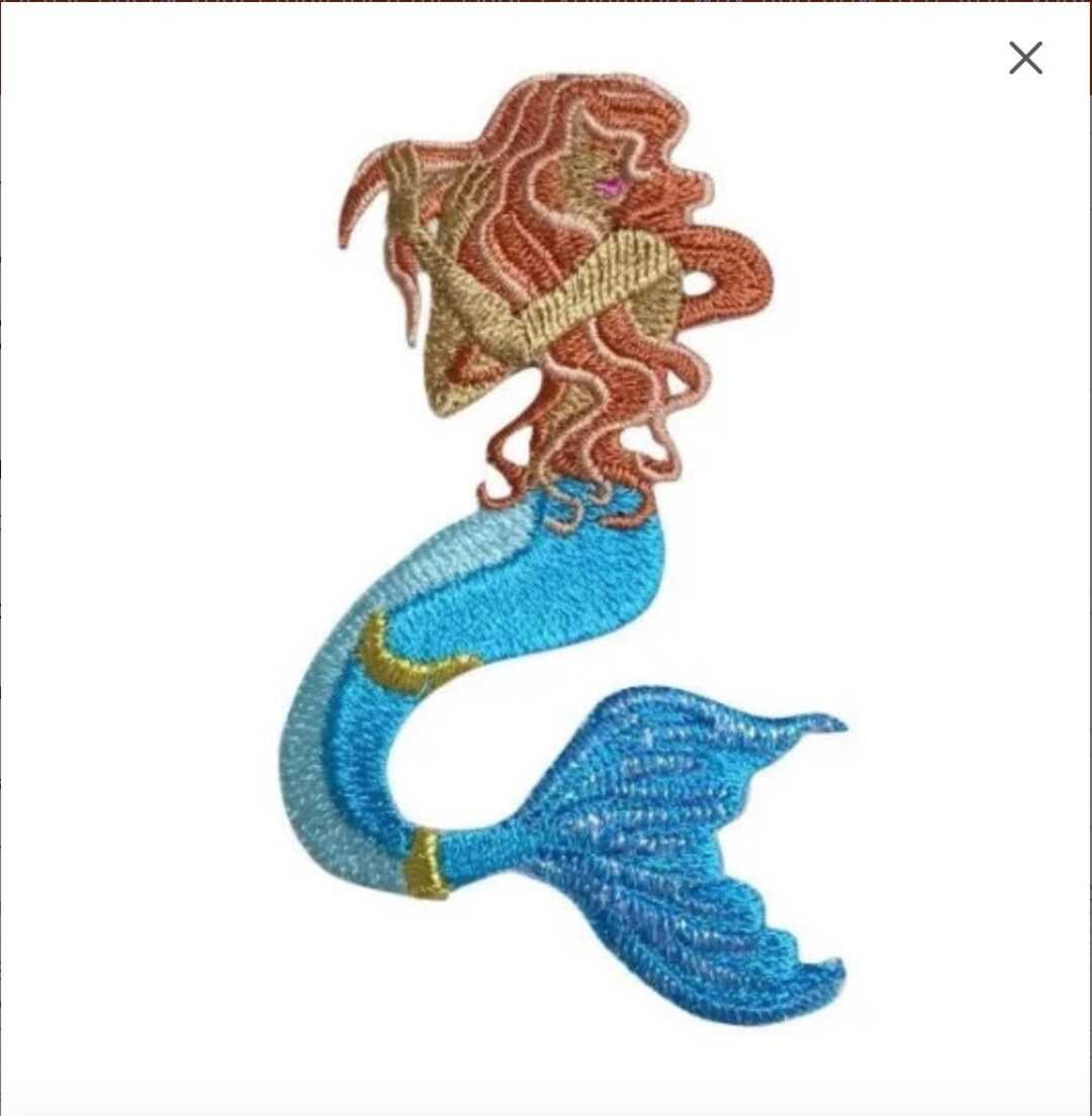 Mermaid Patch Iron on Patch Embroidered Patch Applique - Etsy