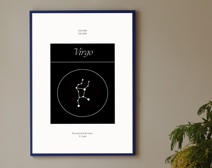 Star Sign Poster, Taurus Star Sign Print, Birthday Gift, Zodiac ...