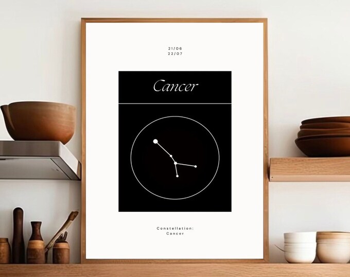 Star Sign Poster, Taurus Star Sign Print, Birthday Gift, Zodiac ...