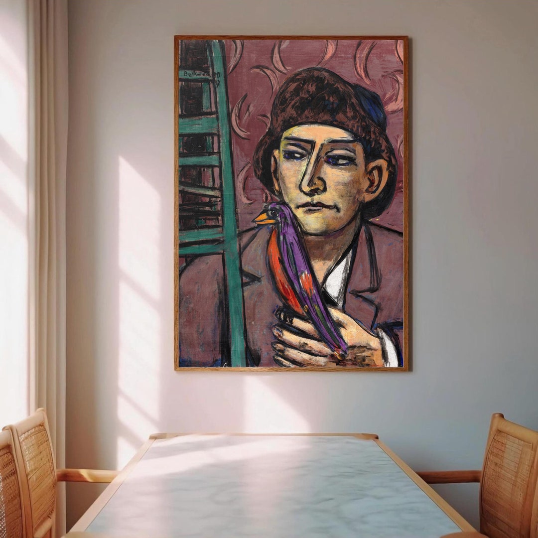 Mann Mit Vogel Max Beckmann Art Print -bold German Expressionist ...