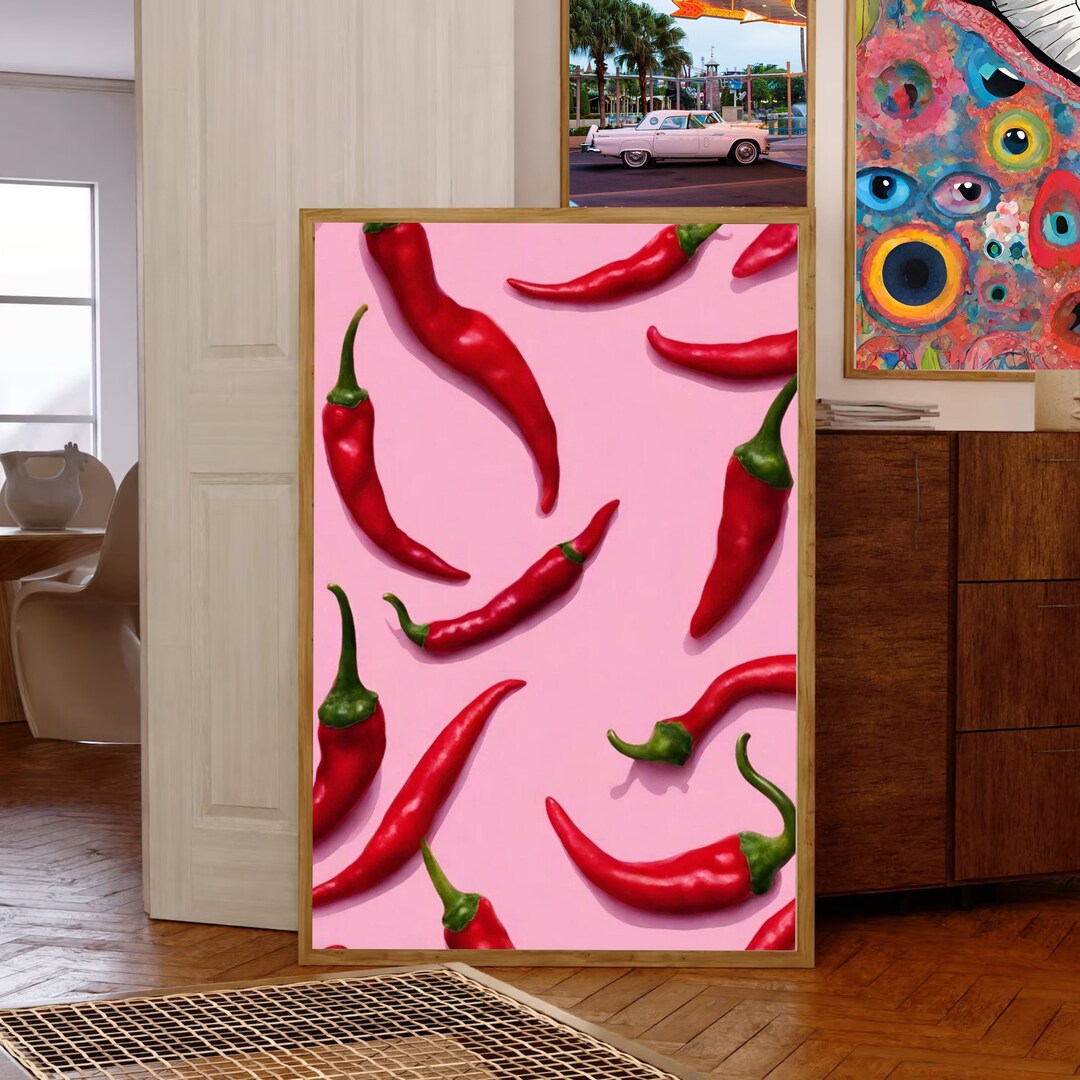 Chilli Art Print, Spice up Your Wall, Chilli Wall Art, Kitchen Poster ...