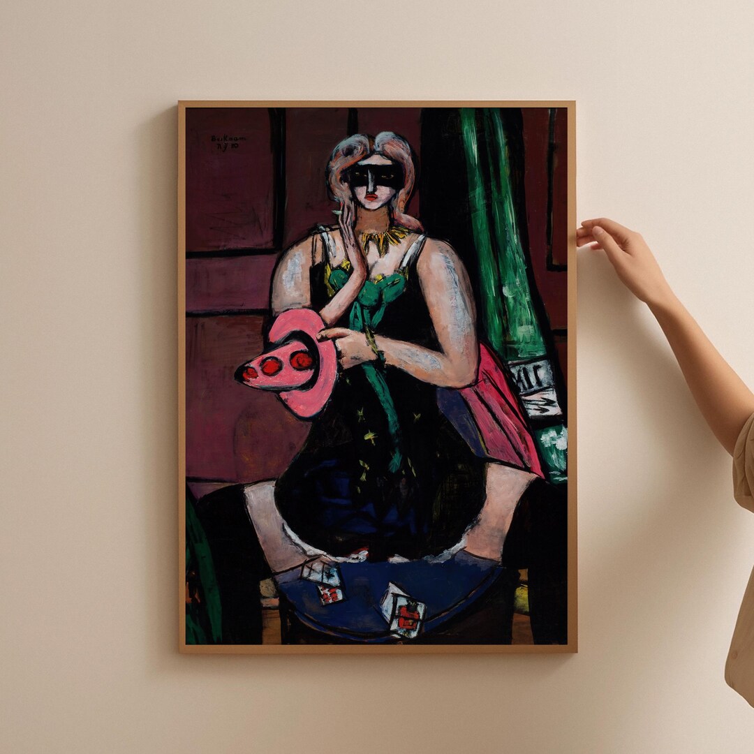 Carnival Mask Max Beckmann Art Print -bold Russian Expressionist ...