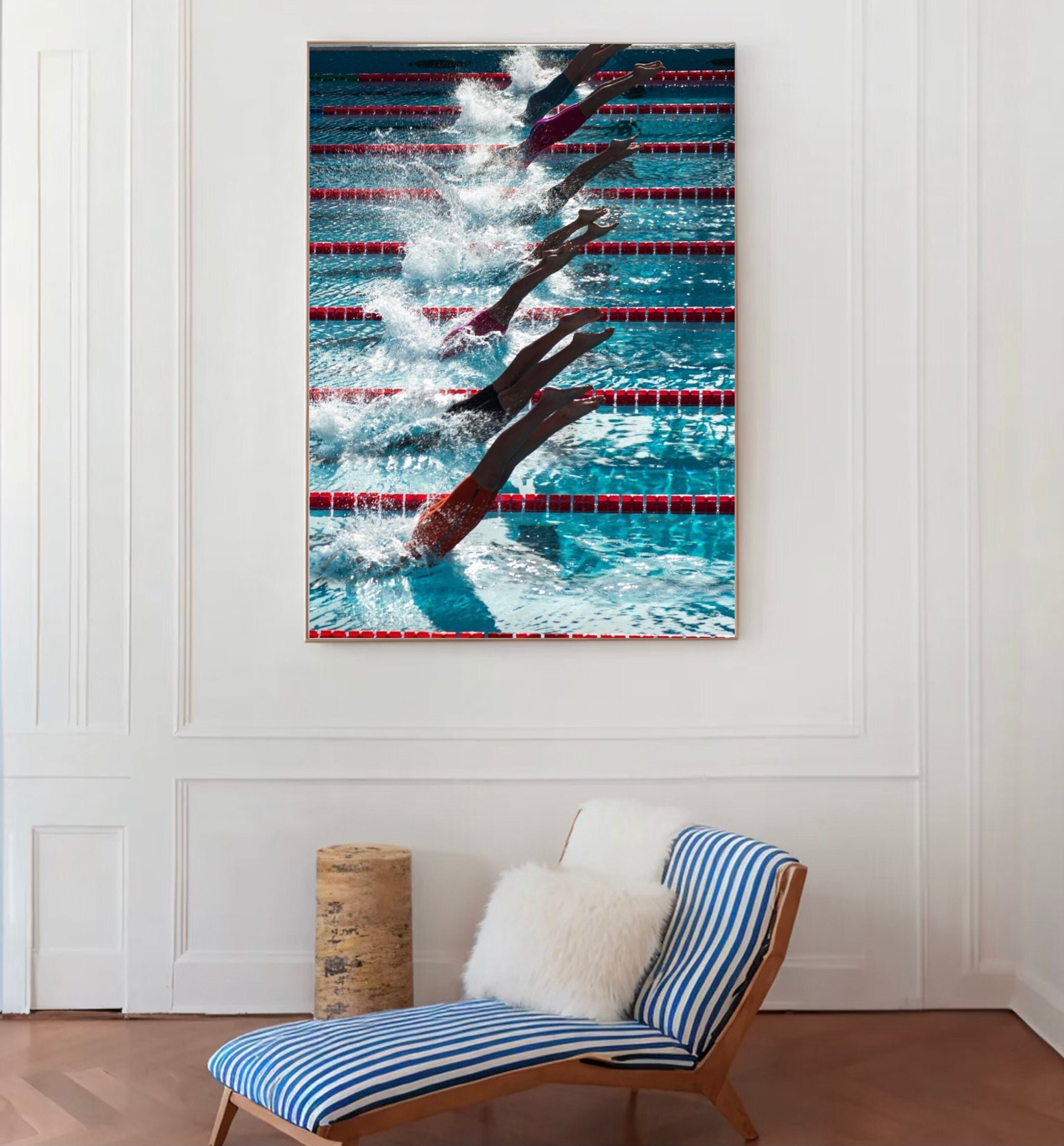 Swimmers Diving Photograph | Dynamic Sports Art Print - Etsy