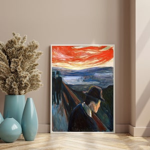 Edvard Munch's Despair, Edvard Munch Print, Classic Art Print, 19th ...
