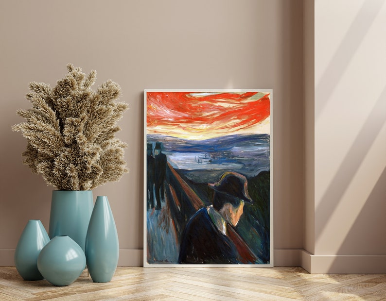 Edvard Munch's Despair, Edvard Munch Print, Classic Art Print, 19th ...