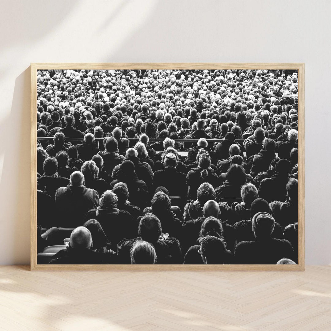 Thought-provoking Black and White Concert Crowd Photography Print ...